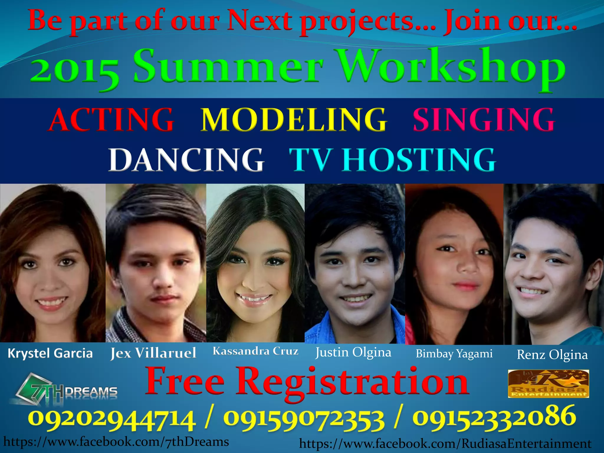 Summer Acting, Modeling, Singing hosting dancing workshop 2015 | PPT