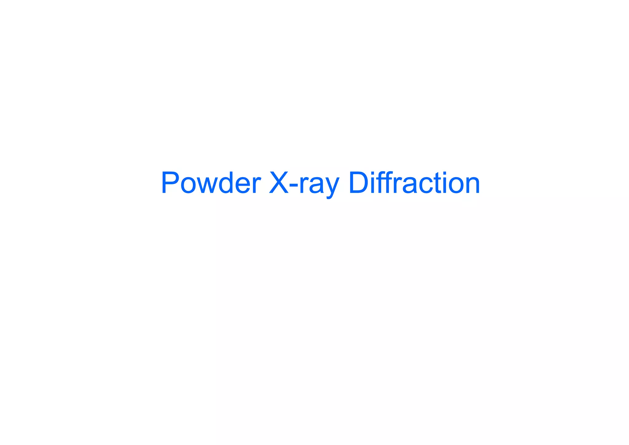 X-ray Diffraction | PPT