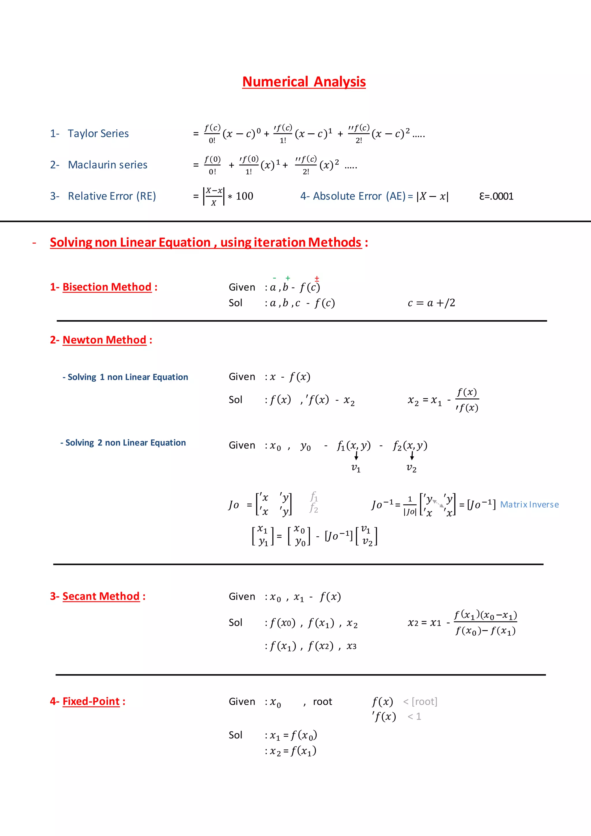 Numerical Analysis | DOCX