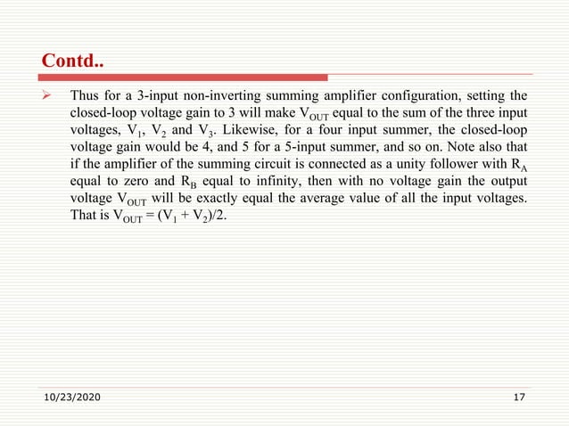 Summing Amplifier | PDF | Computer Networking | Computing