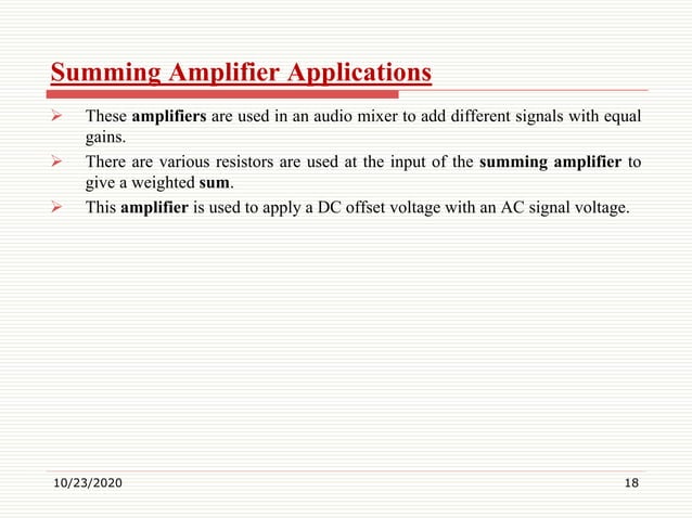 Summing Amplifier | PDF | Computer Networking | Computing