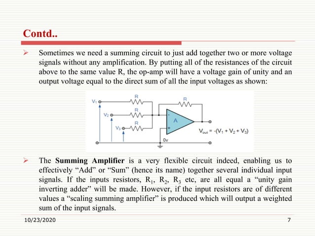 Summing Amplifier | PDF | Computer Networking | Computing