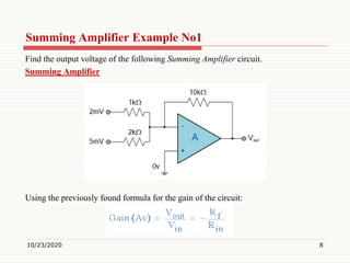 Summing Amplifier | PDF