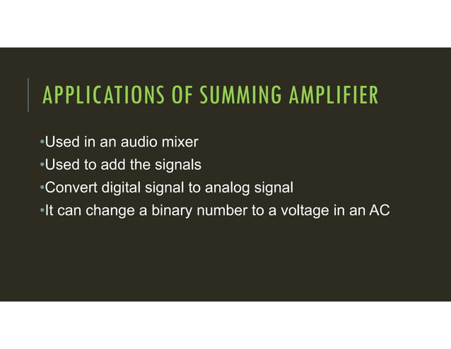 Summing Amplifier.pdf | Digital Audio | Computer Software and Applications