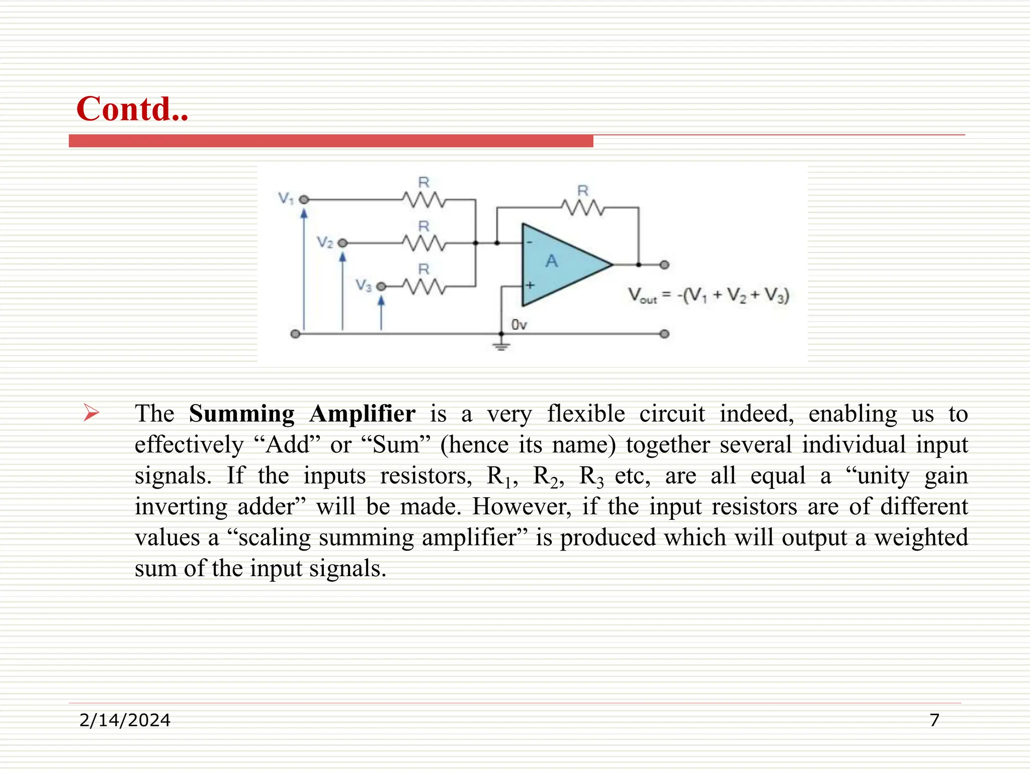 summing amplifier.ppt