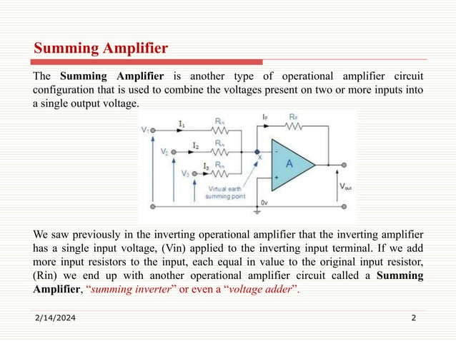 summing amplifier.ppt