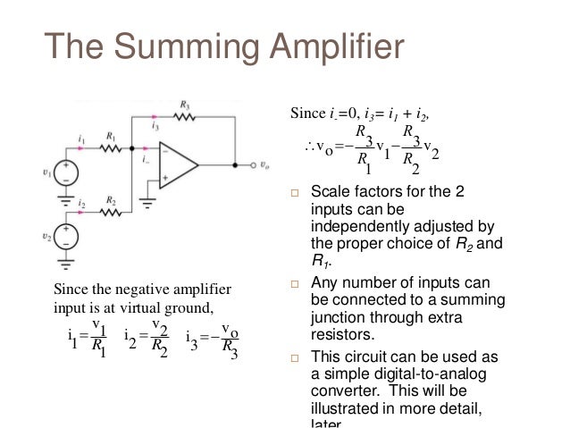 Summing and Difference amplifier Summing and Difference amplifier