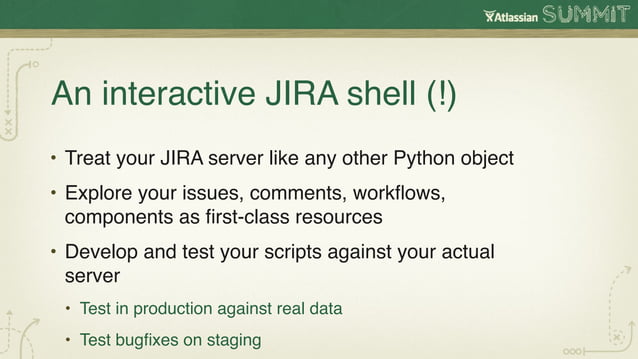 JIRA REST Client for Python - Atlassian Summit 2012 | KEY