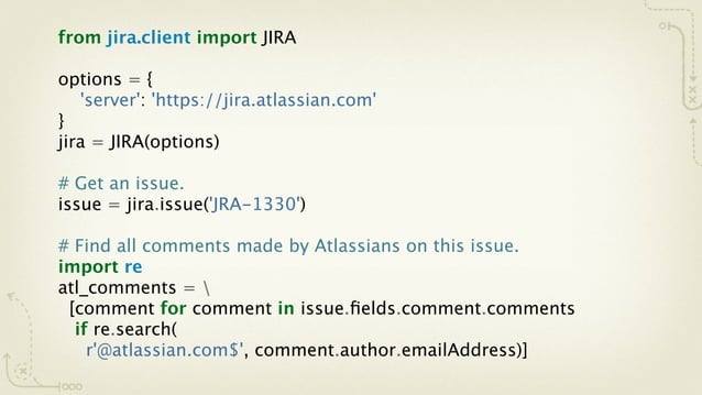 JIRA REST Client for Python - Atlassian Summit 2012 | KEY