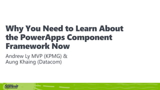 Summit Australia 2019 - PowerApps Component Framework (PCF) - Andrew Ly ...