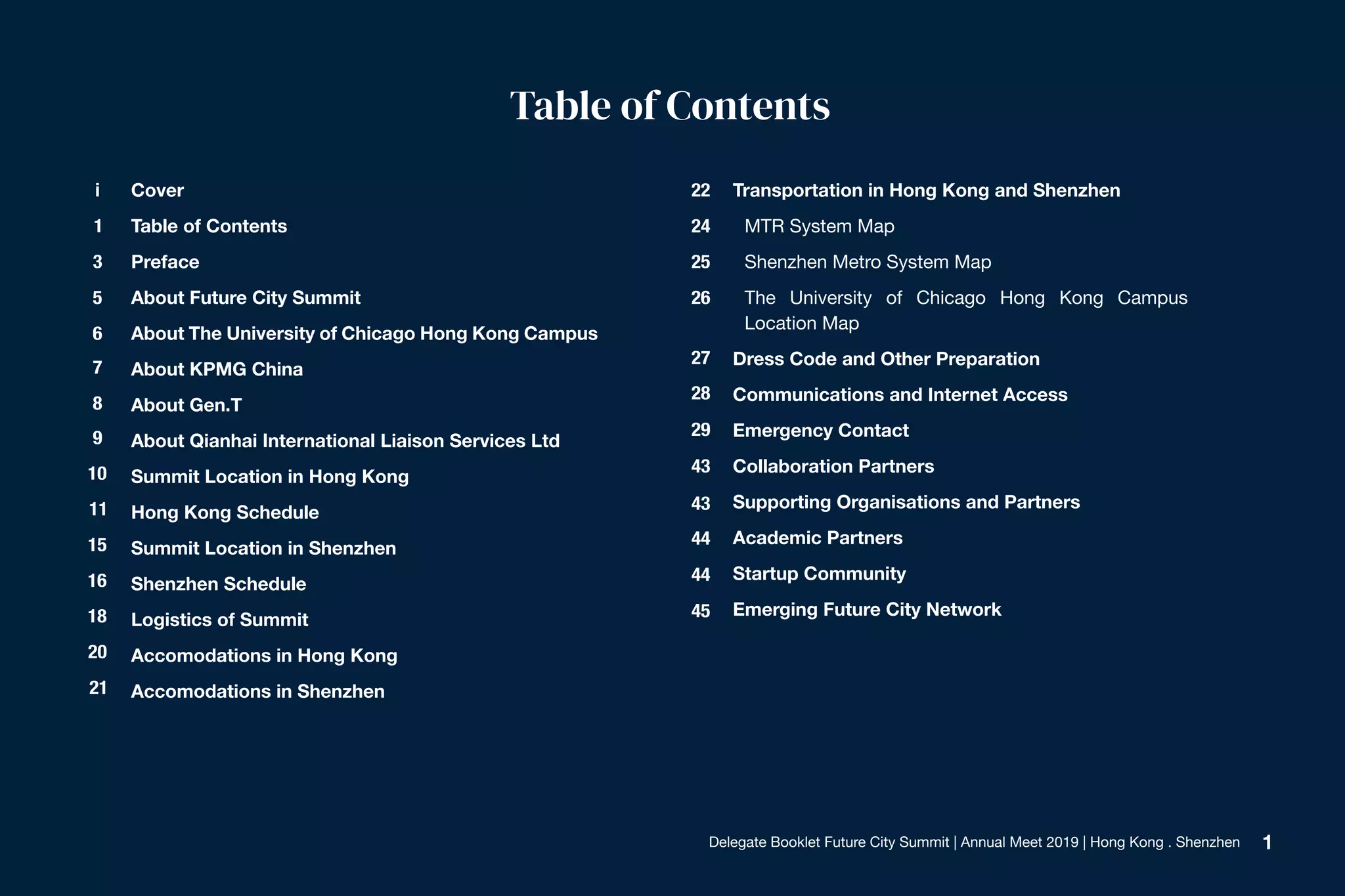 Delegate Booklet : Future City Summit Annual Meet 2019 | PDF