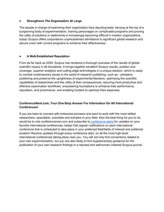 Summit conference paper to indexed in Scopus journal website | PDF
