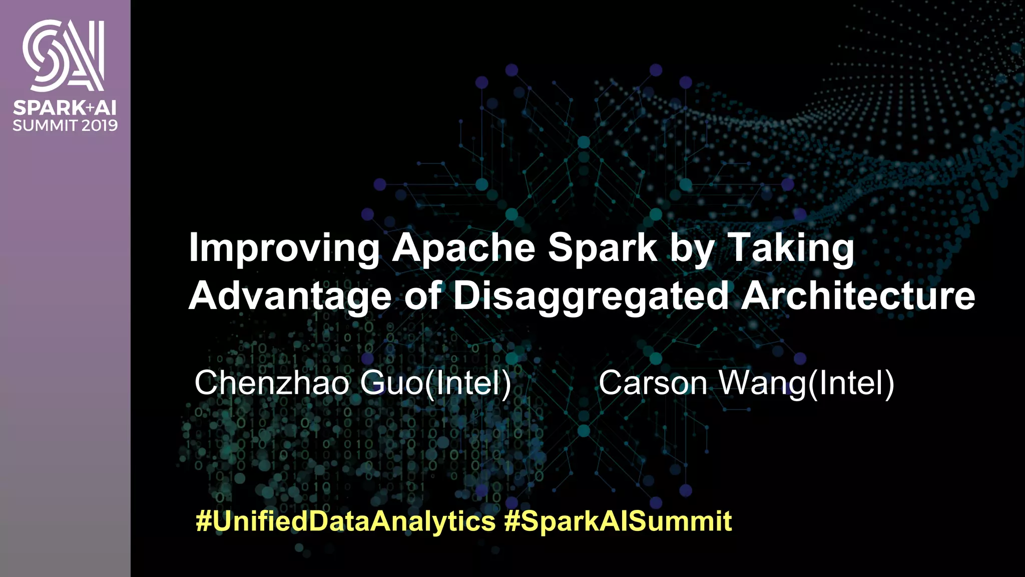 Improving Apache Spark by Taking Advantage of Disaggregated ...