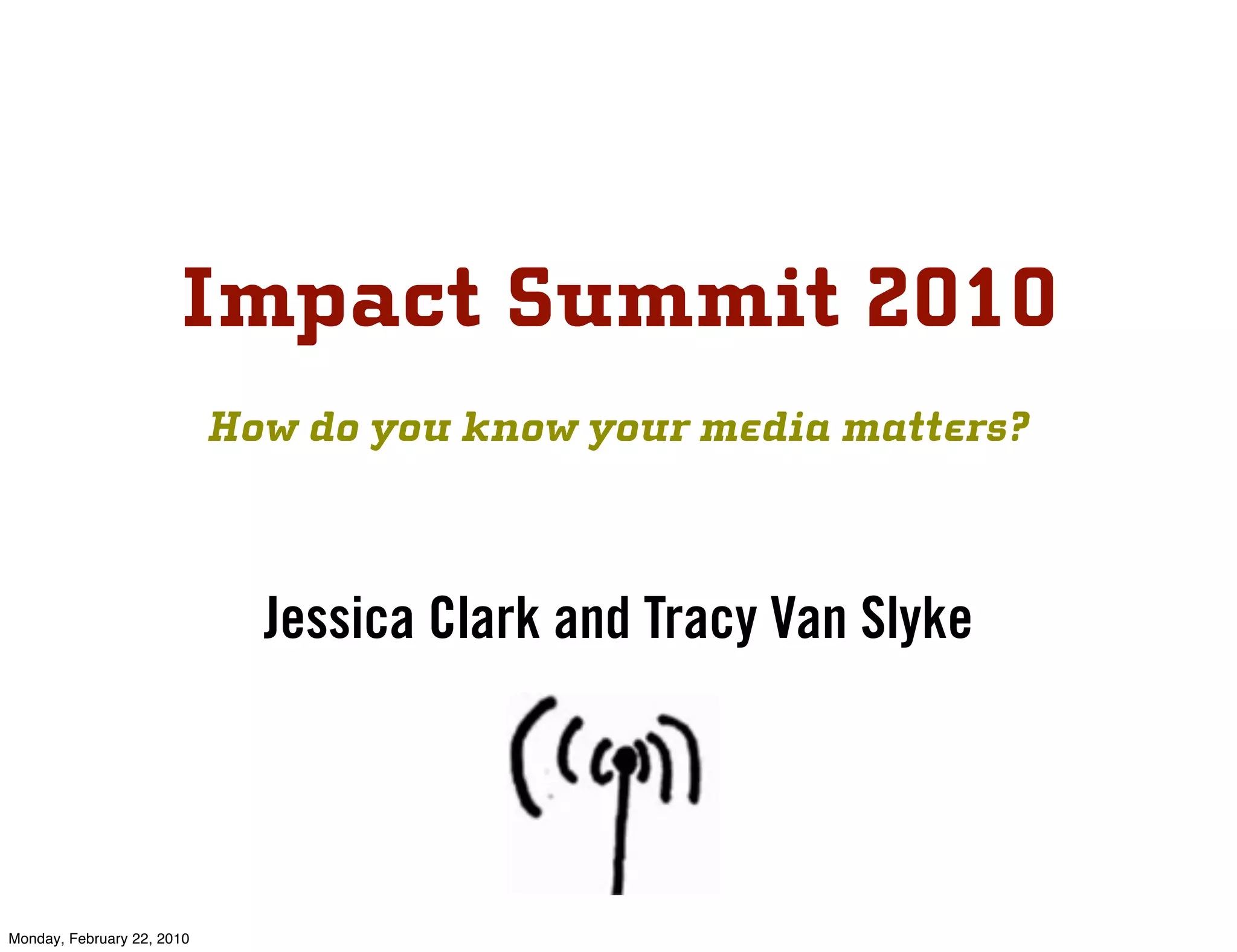 Impact Summit presentation | PPT