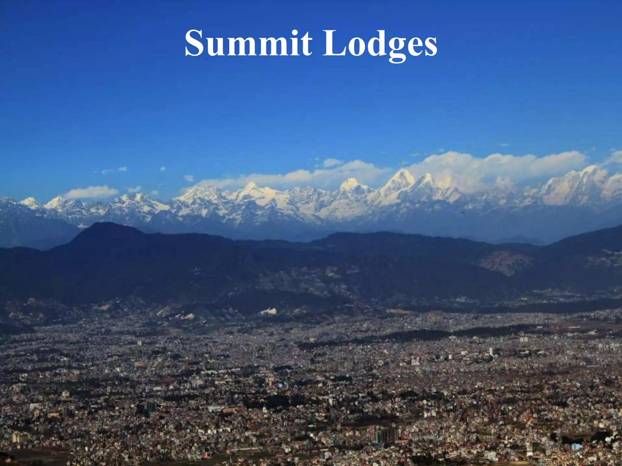 Summit lodges ppt | PPT