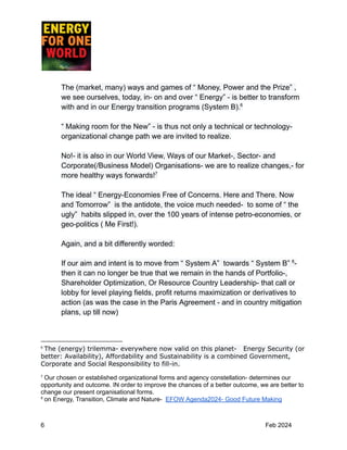 Summit of the Future 2024 - " We need_" on Energy, Transition, Climate ...