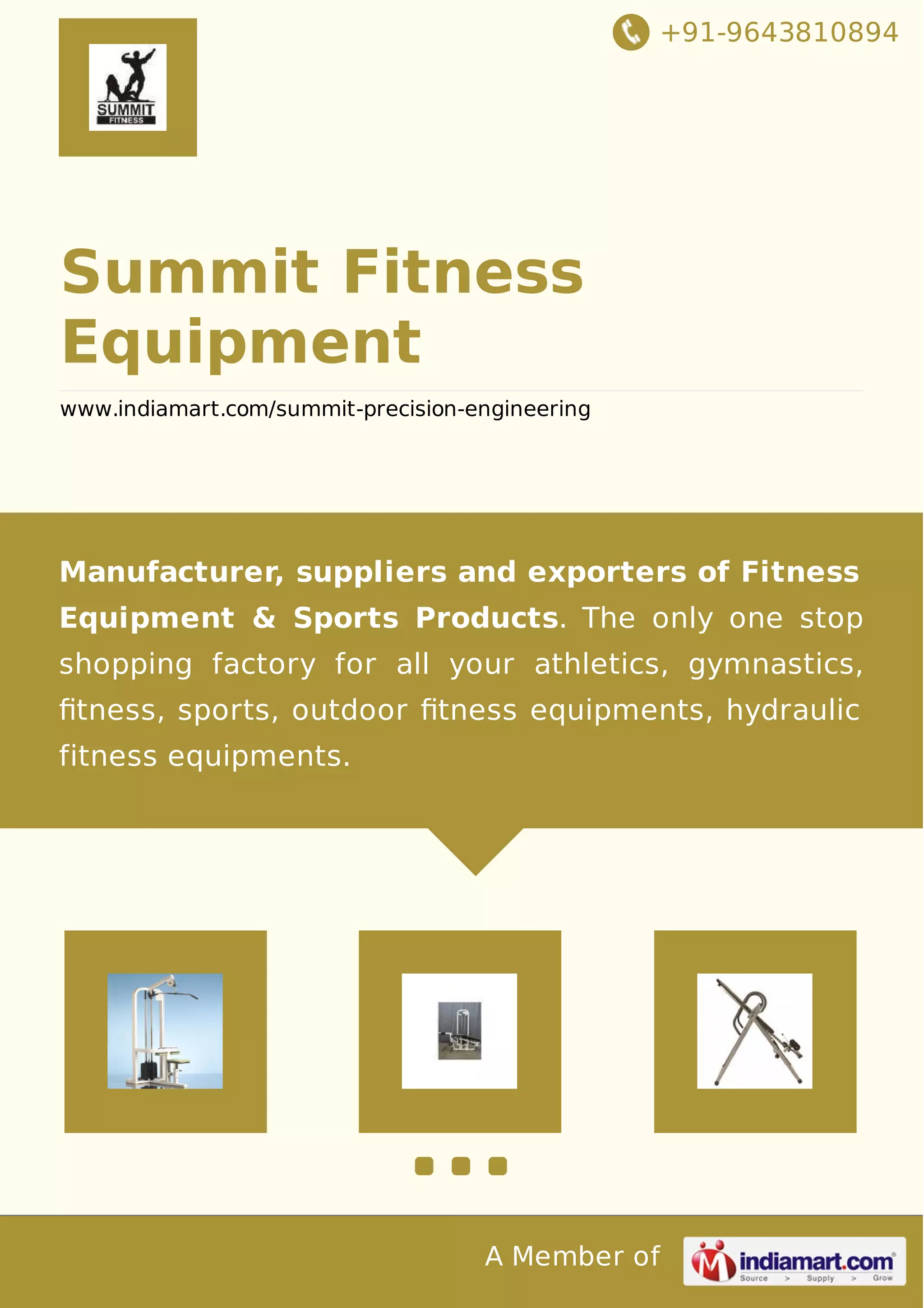 Summit Precision Engineering Works, Pune, Fitness Machines | PDF