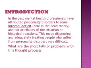 Personality disorders assessment & treatment | PPT