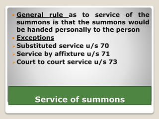 Summons –as non coercive method to compel appearance | PPT