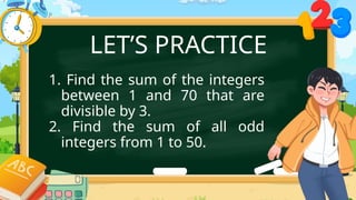 SUM OF ARITHMETIC MEANS.10 mathematicspptx | PPTX