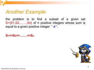 Sum of subsets problem by backtracking | PPT | Science