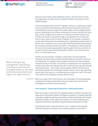 Meeting the Challenge of Big Data Log Management | PDF