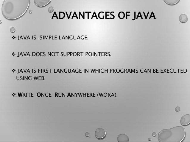 INTRODUCTION OF JAVA