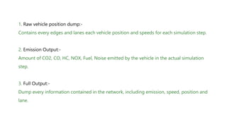 SUMO ( SIMULATION OF URBAN MOBILITY) | PPTX