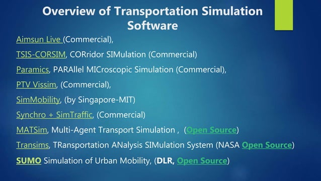 Sumo tutorial: 1) Manual Network creation, 2) OSM to Netwrok, 3) OD Matrix to trip Generation ...