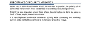 Polarity Test Sumpners test back to back test | PPT