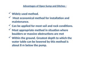 Mine dewatering UNDERGROUND MINING .pptxSump Pumping.pptx
