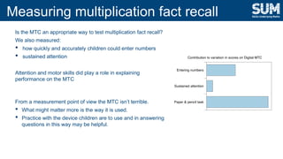 Measuring, learning and applying multiplication facts. | PDF