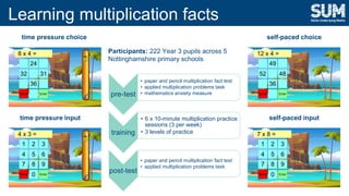 Measuring, learning and applying multiplication facts. | PDF