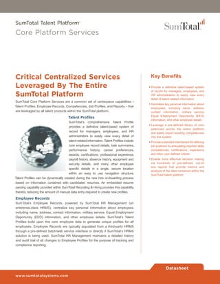 Sumtotal Core Platform Software Services | PDF
