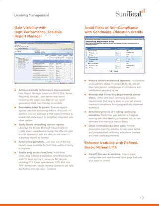 Sumtotal Larning Management Software | PDF