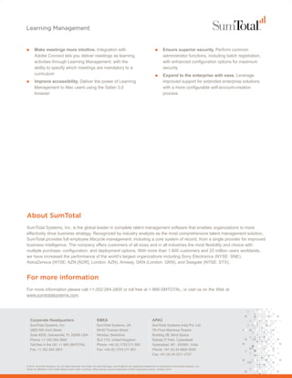 Sumtotal Larning Management Software | PDF | Human Resources | Business