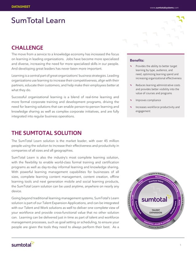 SumTotal Learn | PDF | Business | Business and Finance
