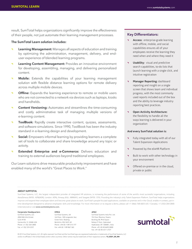 SumTotal Learn | PDF | Business | Business and Finance
