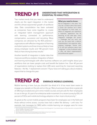 Sumtotal 2013 Learning Trends | PDF