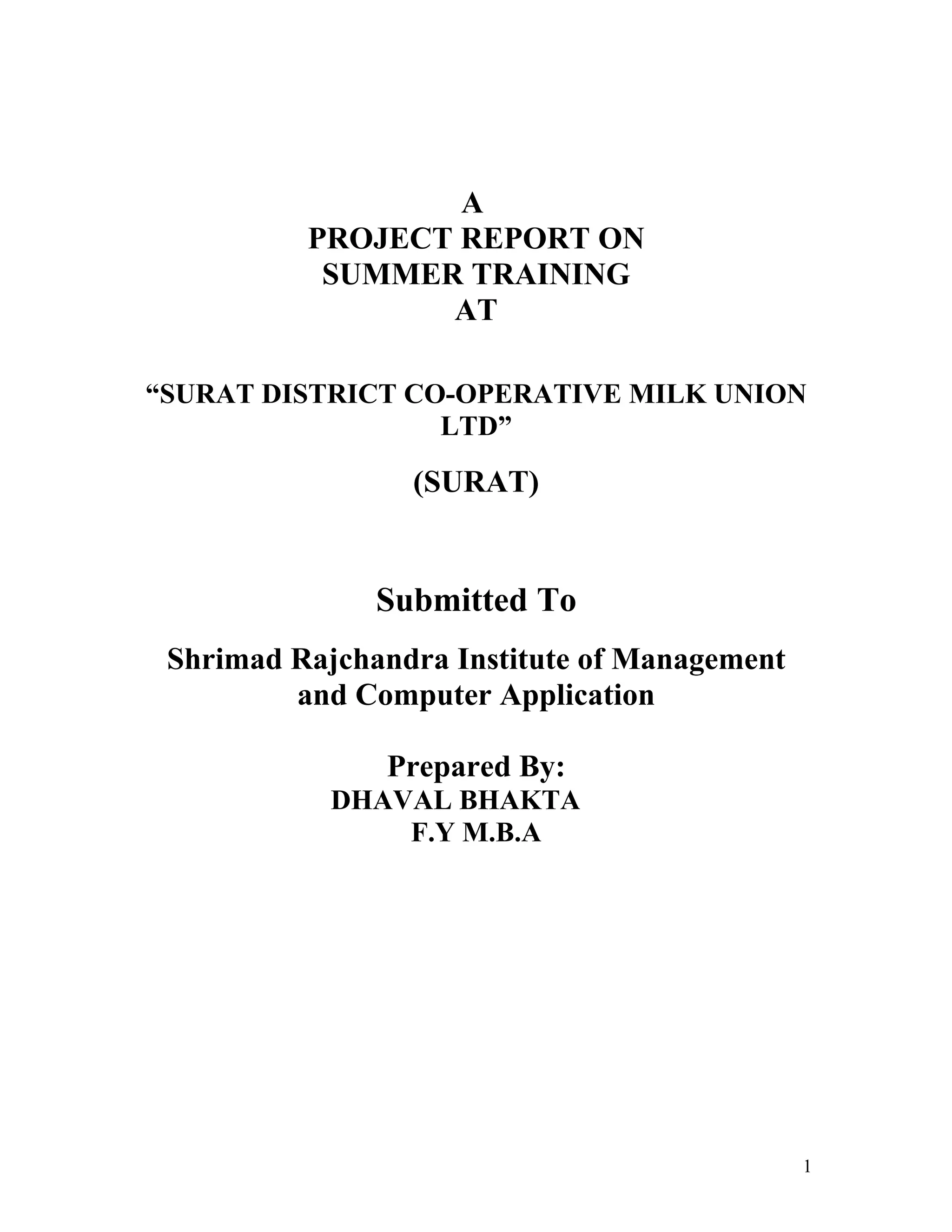 Sumul project(dhaval bhakta) | DOC