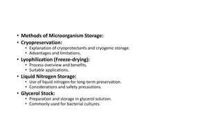 sumu presentation.pptx ON storage of microrganism | PPT