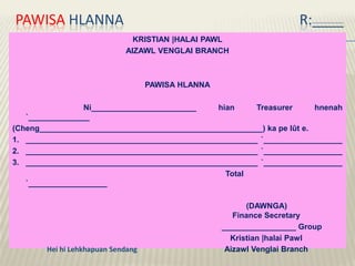 Sum vawn dan inzirtirna (account training) | PPTX