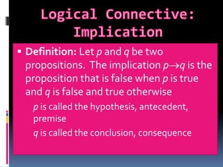 Discrete Mathematics - Propositional Logic | PPTX