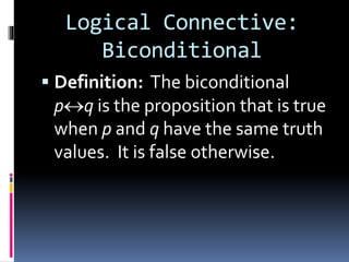 Discrete Mathematics - Propositional Logic | PPTX
