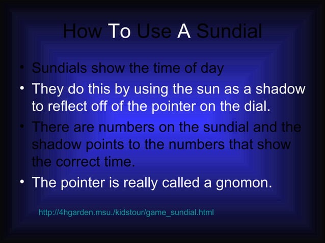Sun And Sundials | PPT