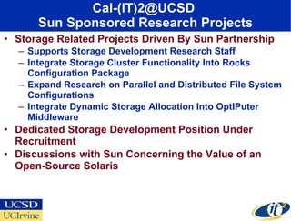 Cal-(IT)2 Projects with Sun Microsystems | PPT