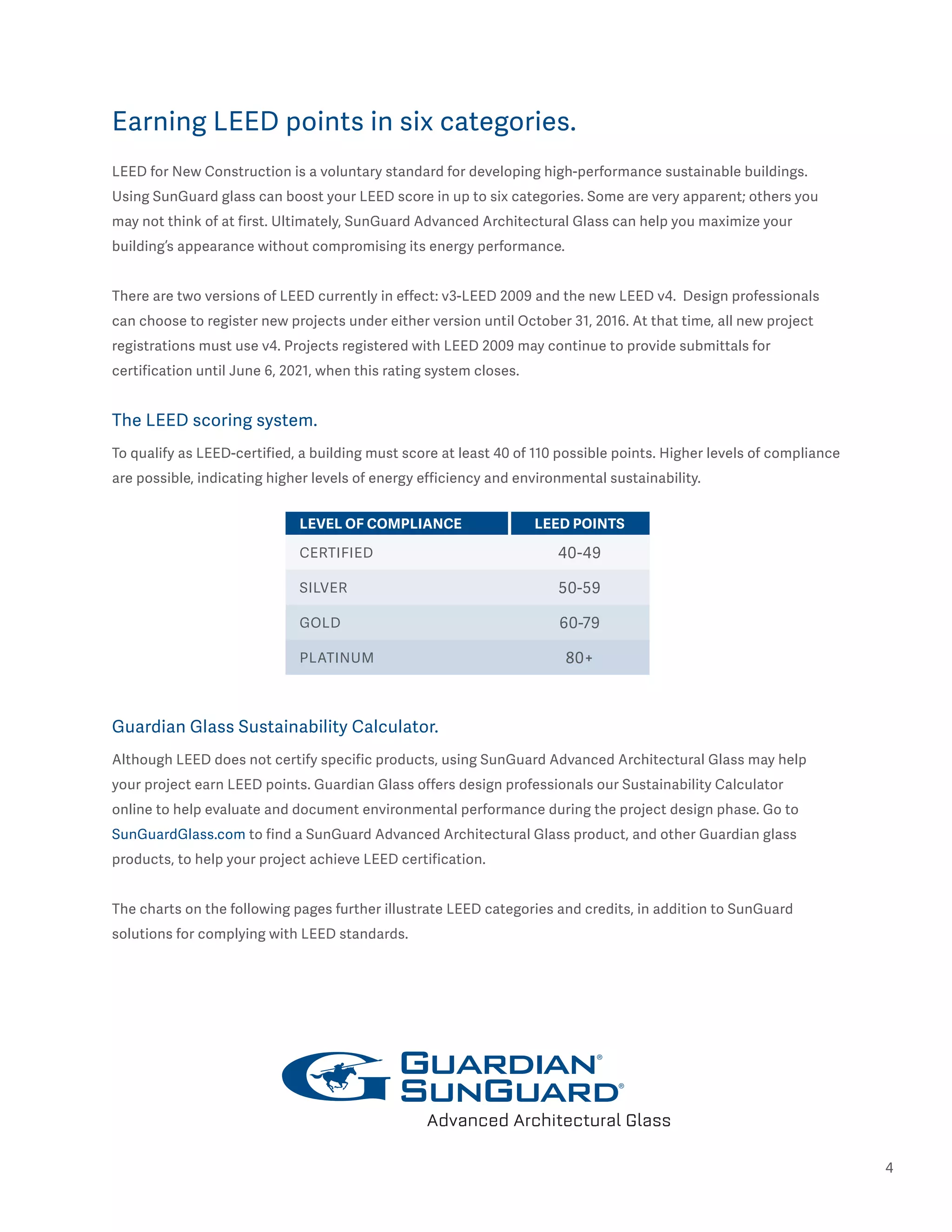 SunGuard brochure leed.4.2018