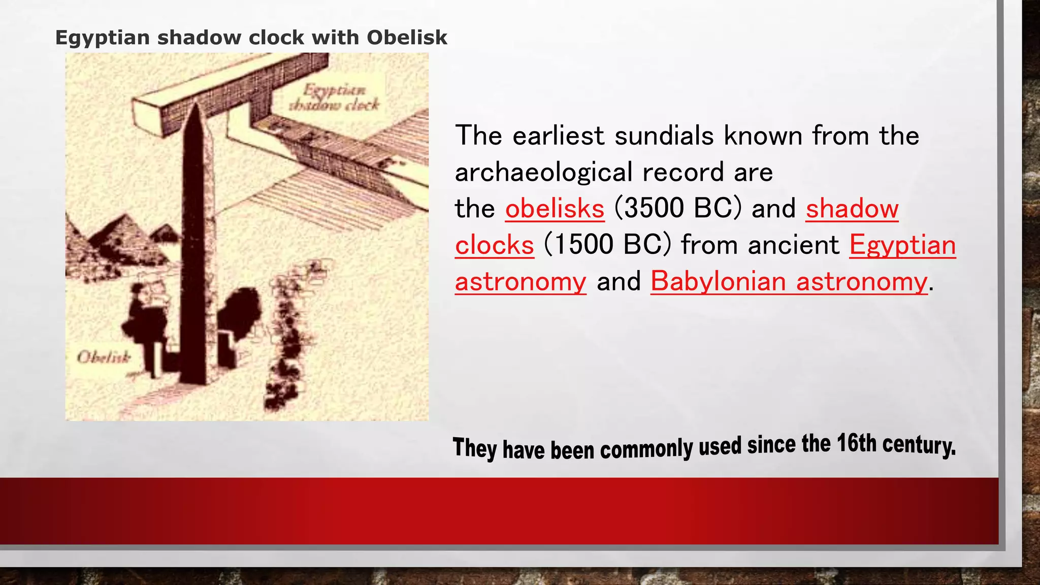 Sun dial clocks | PPT