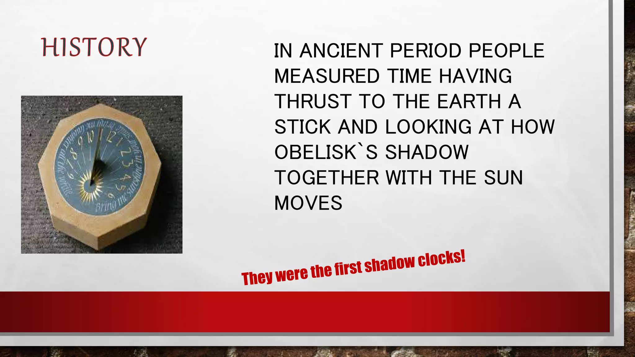 Sun dial clocks | PPT