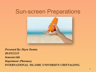 Sunscreens provide protection against harmful ultraviolet rays when ...